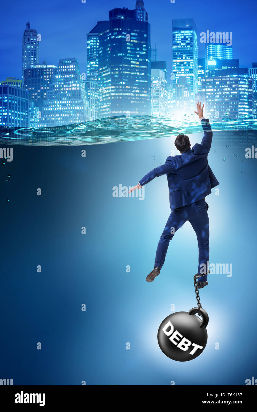 Debt drowning hi-res stock photography and images - Alamy