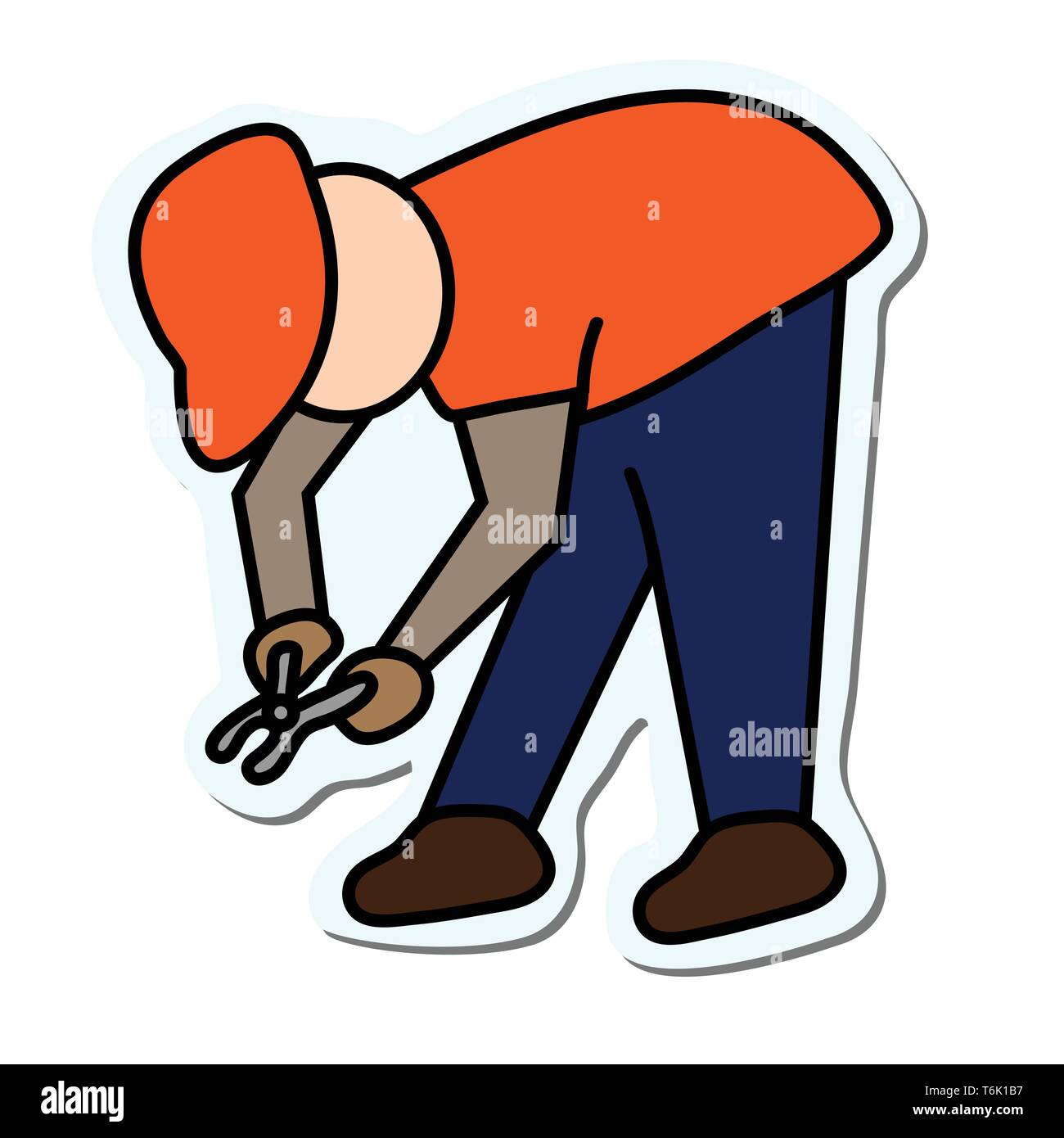 Webbuilder at work sticker. stock vector illustration Stock Vector ...