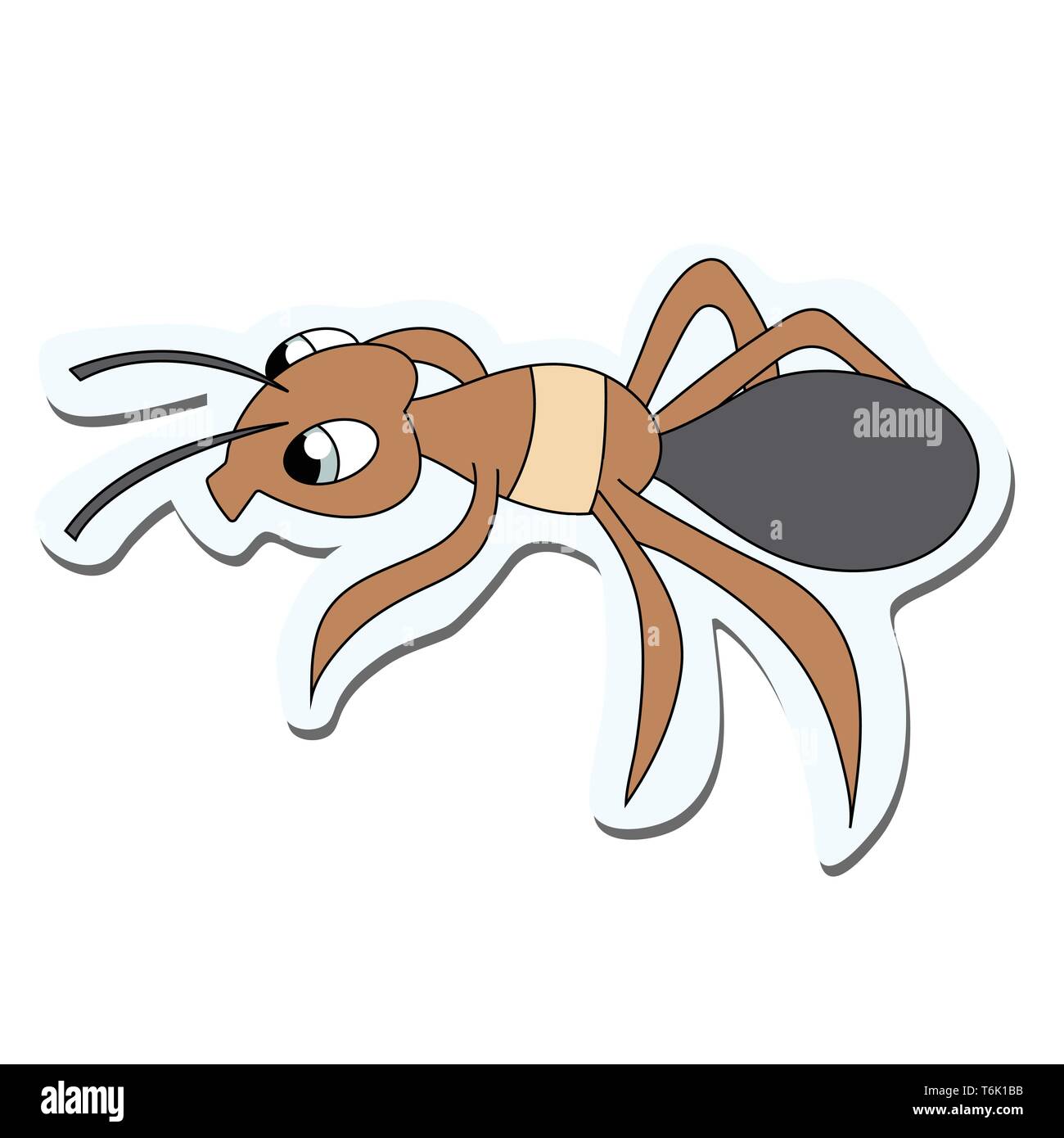 cute ant sticker. isolated stock vector illustration Stock Vector Image ...