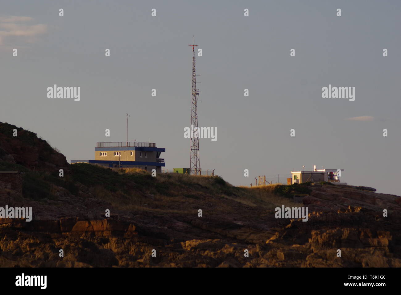 Communications Mast and old Air Traffic control Tower at the Disused ...