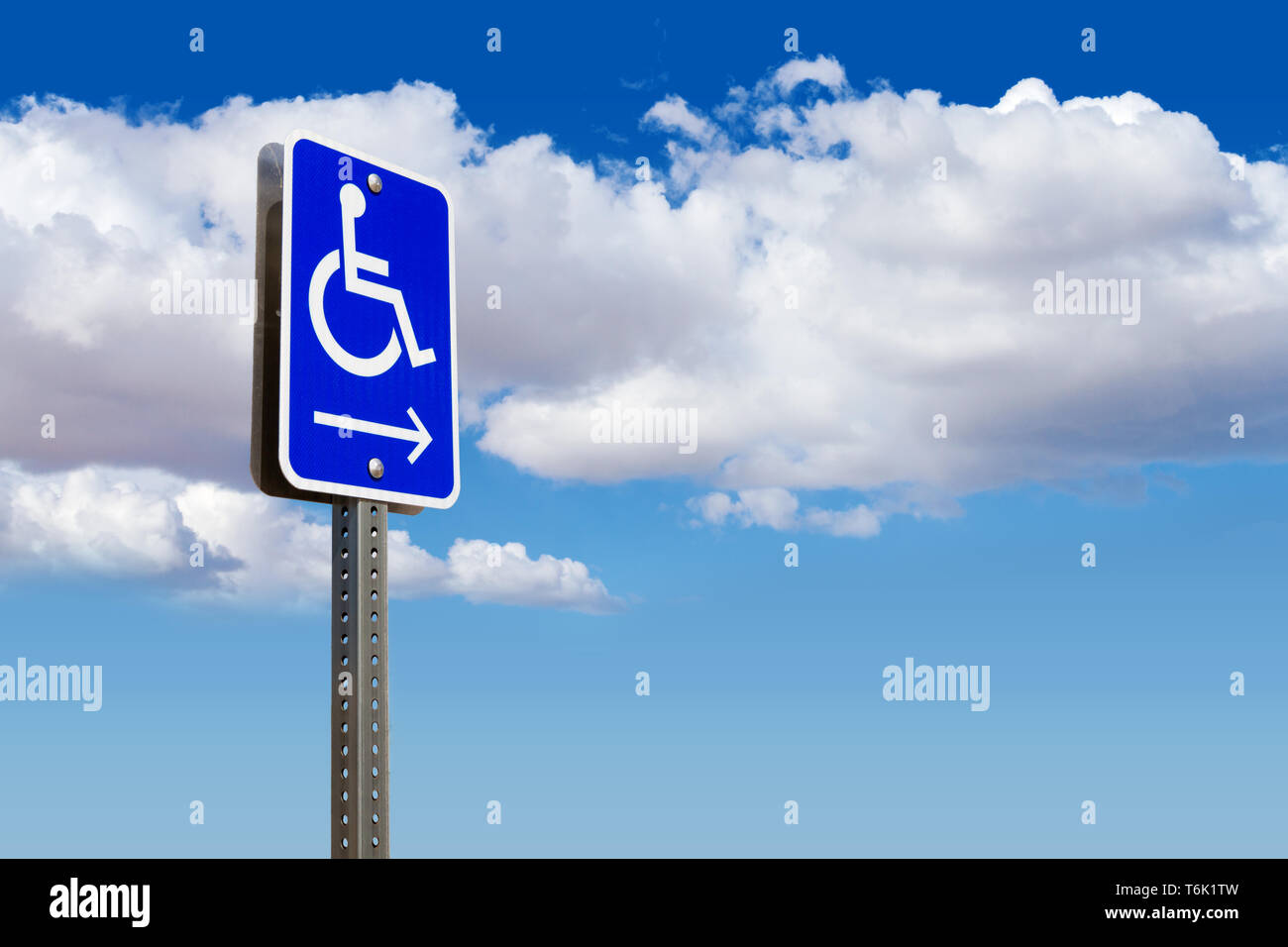 Handicap Sign with Arrow Stock Photo - Alamy
