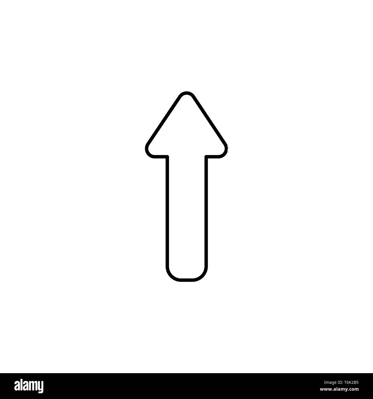 Vector icon of arrow moving up. Black outlines Stock Vector Image & Art ...