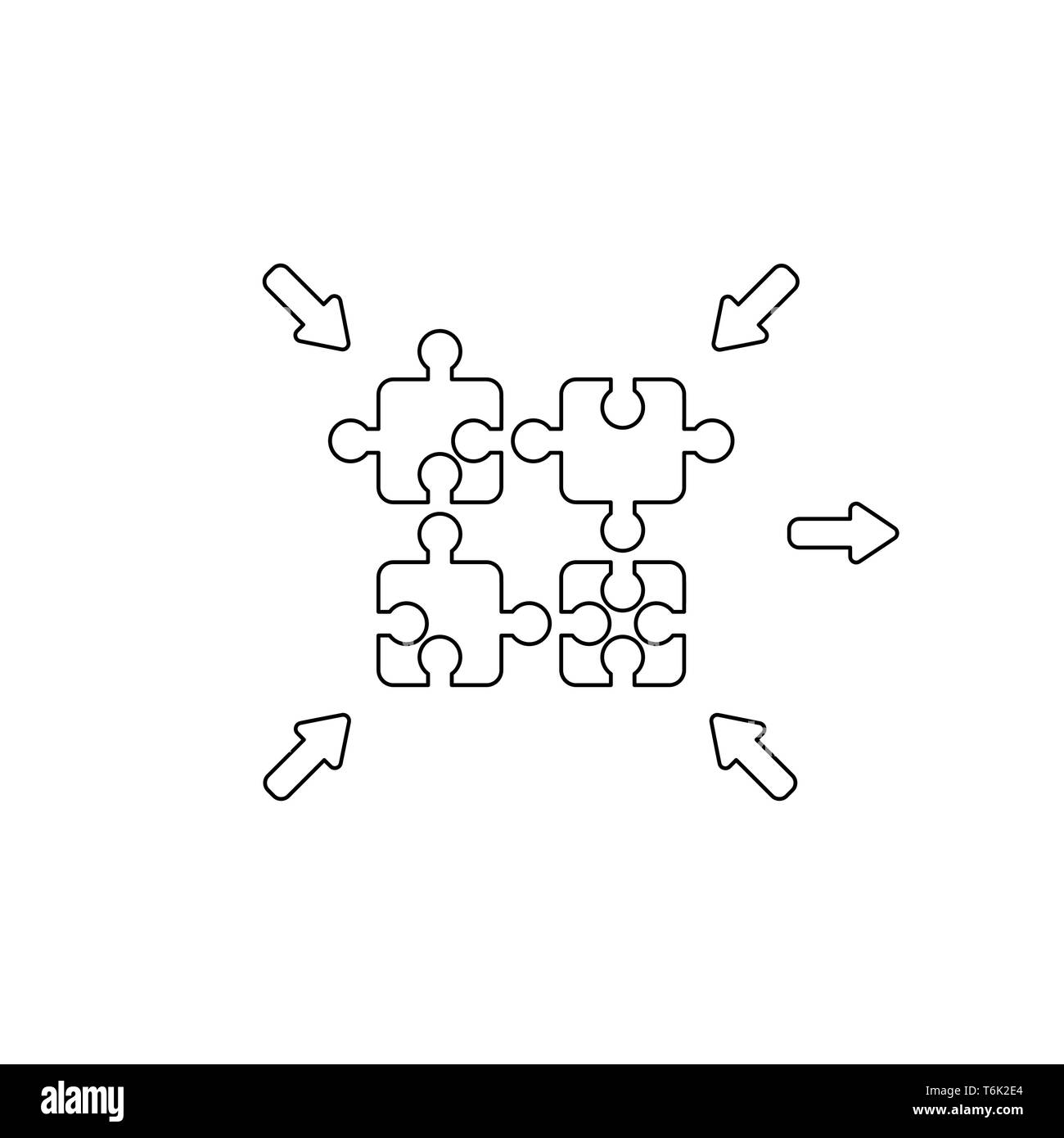 Connecting the pieces together Stock Vector Images - Alamy
