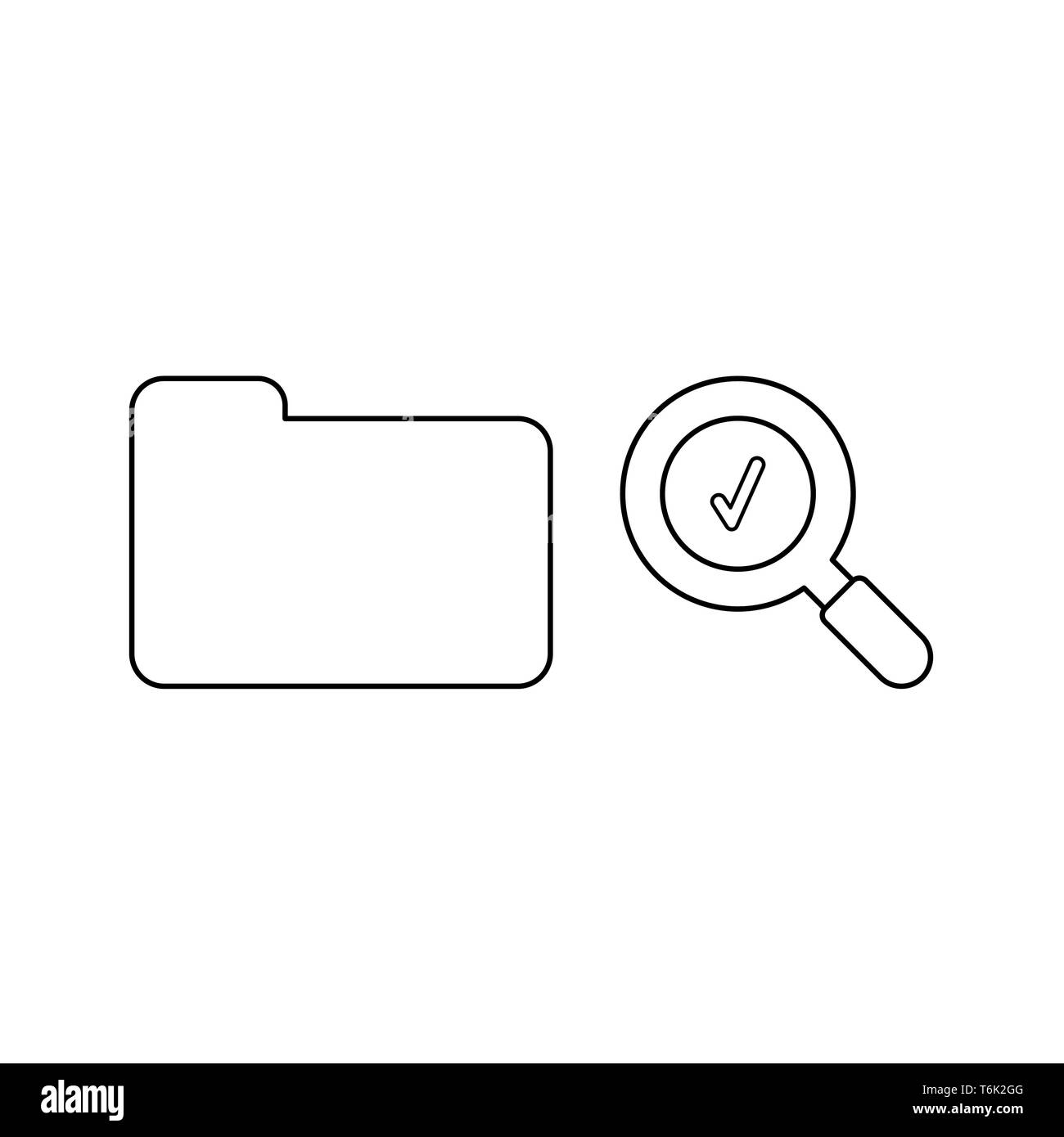 Black folder icon checkmark hi-res stock photography and images - Alamy