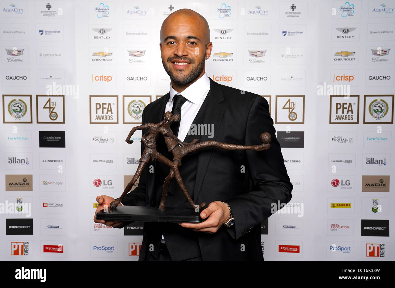 Middlesbrough goalkeeper Darren Randolph poses with his PFA ...