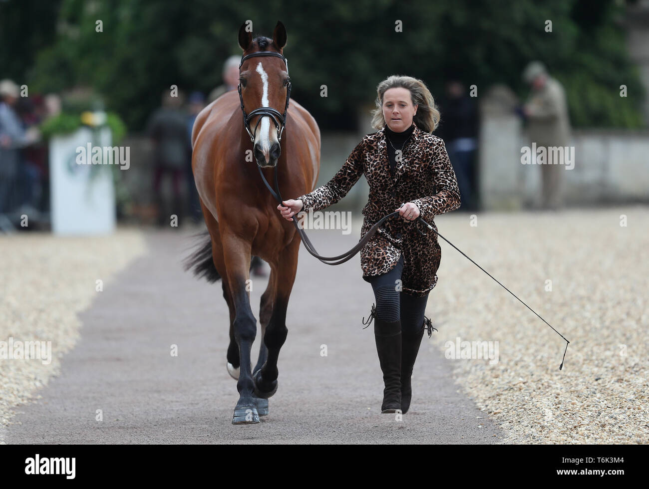 Pippa Funnell leads Majas Hope in the Horse Inspection during day one ...
