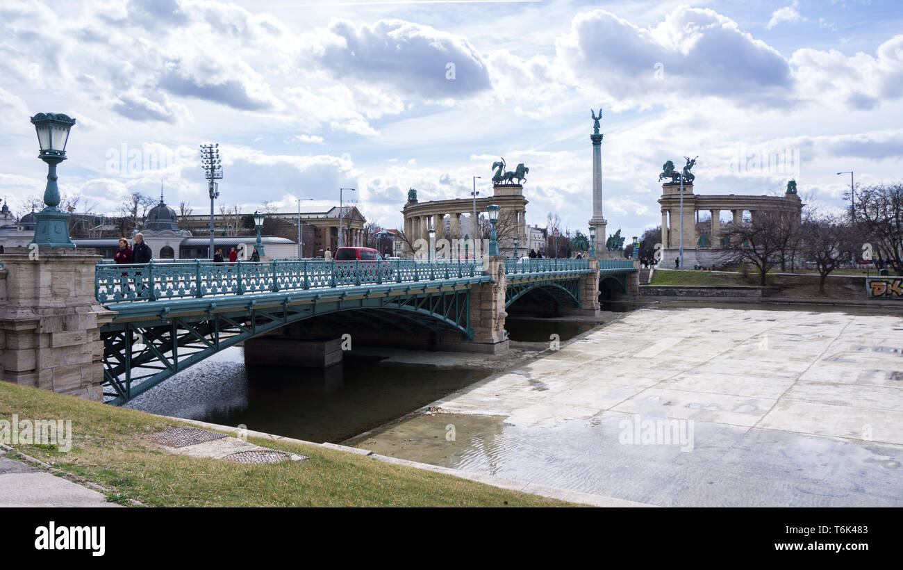 Budapest, Hungary 03 15 2019 Lake in City Park (Varosliget) - Public ...