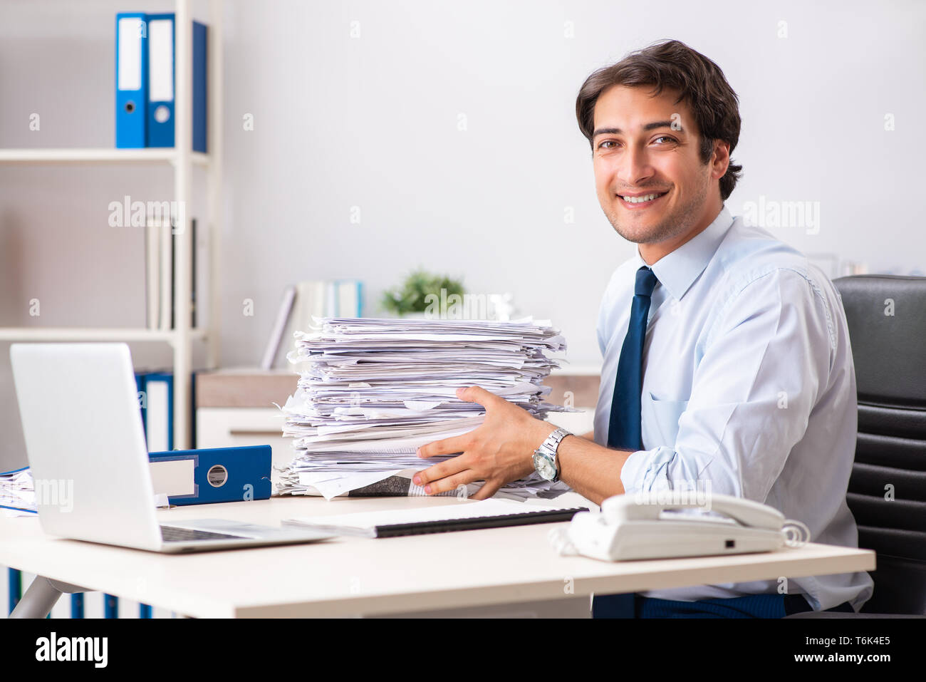 Positive intern laptop businessman hi-res stock photography and images ...