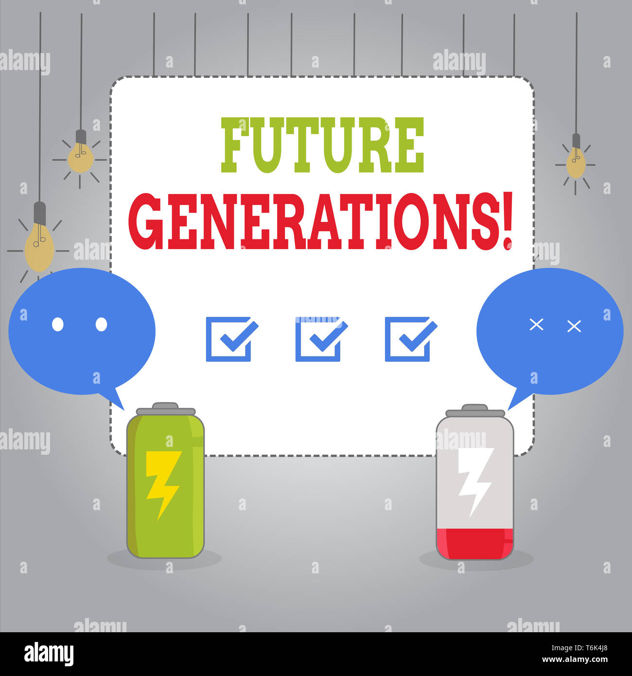 Writing note showing Future Generations. Business concept for ...