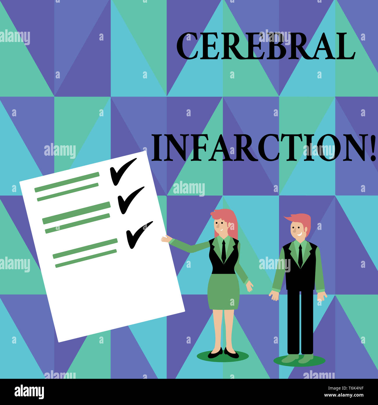 Text sign showing Cerebral Infarction. Business photo showcasing focal ...
