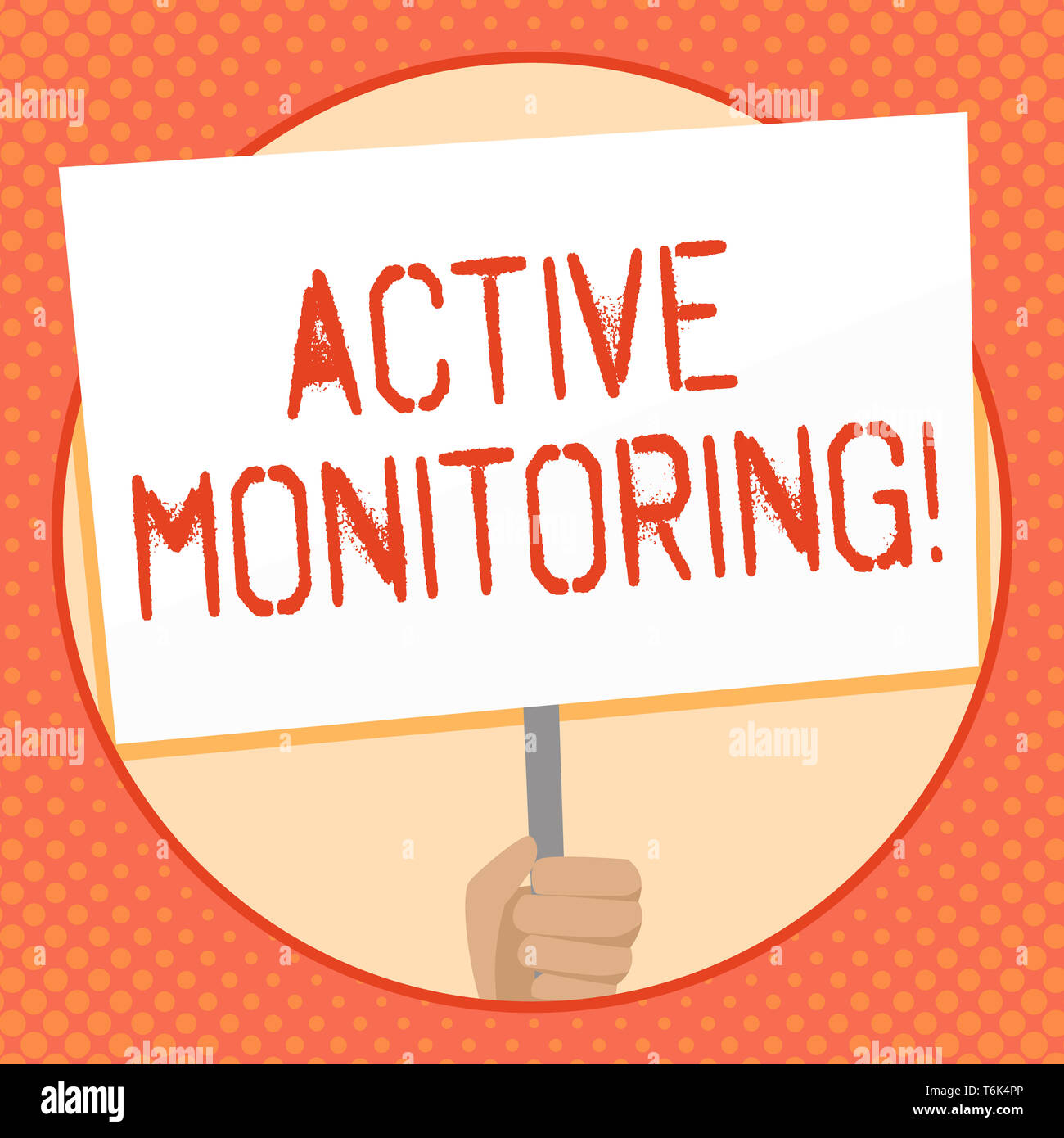 Writing note showing Active Monitoring. Business concept for ...