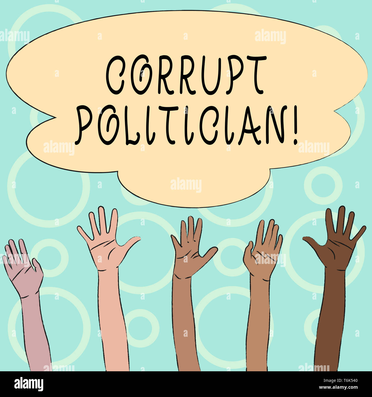 Conceptual hand writing showing Corrupt Politician. Concept meaning a ...