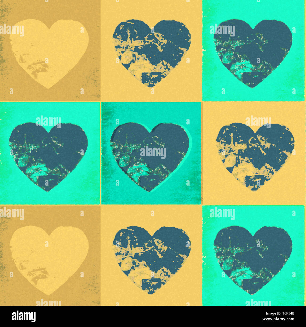 Vintage hearts illustration hi-res stock photography and images - Alamy