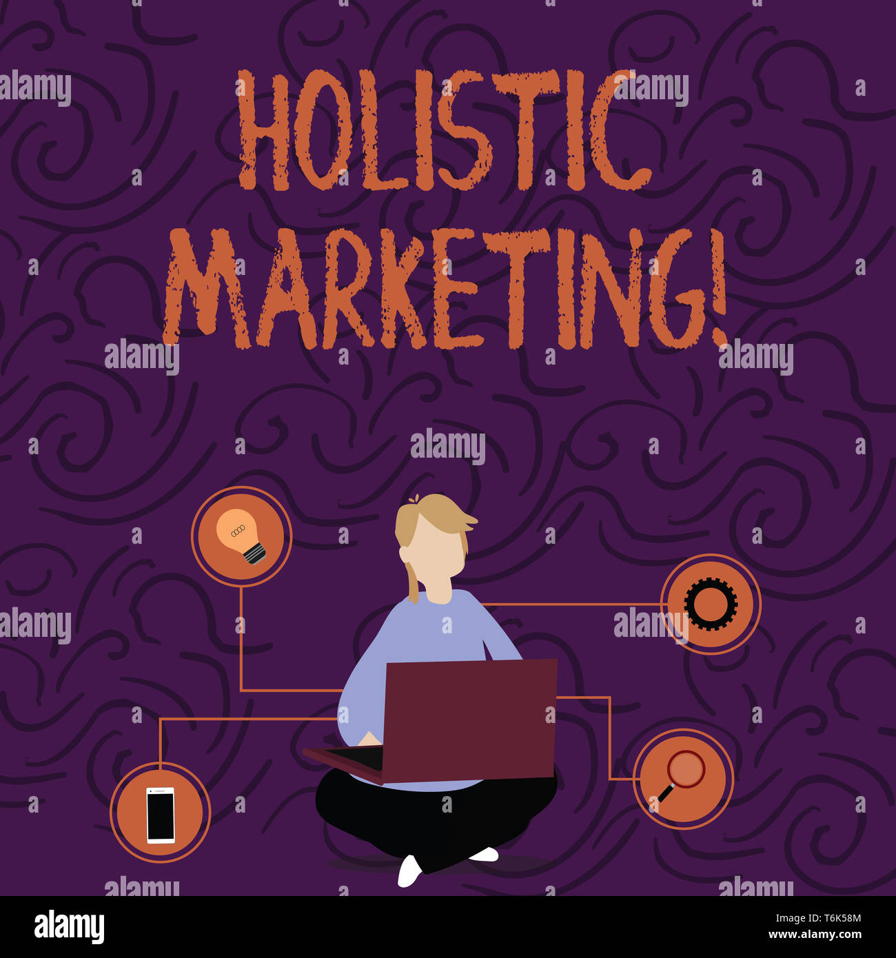 Handwriting text Holistic Marketing. Conceptual photo developed by ...
