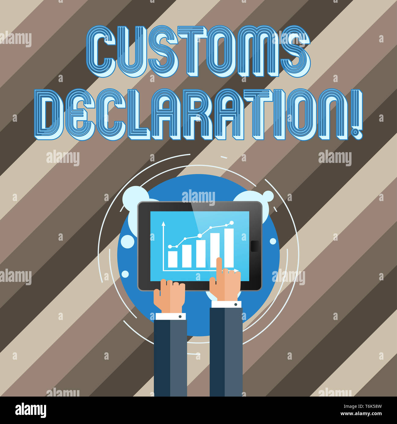 Text sign showing Customs Declaration. Business photo text Official ...