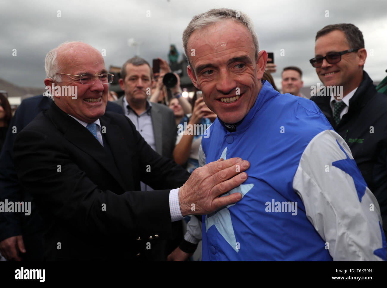 Ruby Walsh celebrates winning the Coral Punchestown Gold Cup on Kemboy ...
