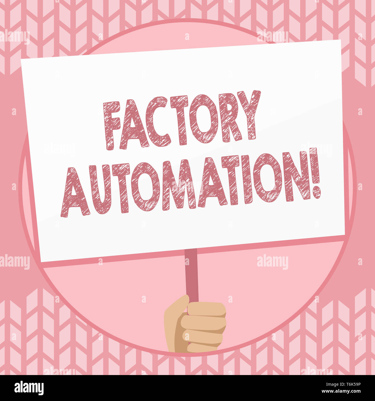 Writing Note Showing Factory Automation Business Concept For Automatic Operation And Control Of