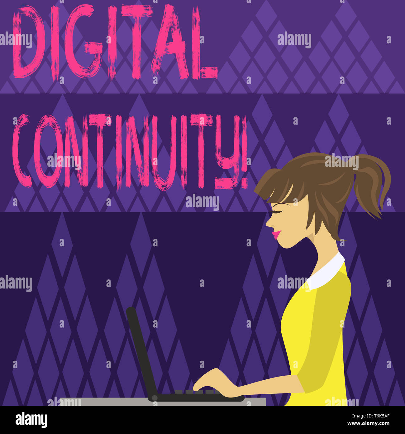 Writing note showing Digital Continuity. Business concept for ability ...