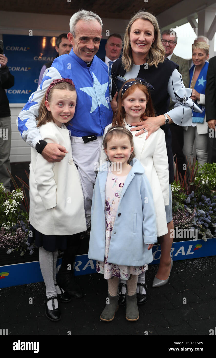 Ruby Walsh celebrates winning the Coral Punchestown Gold Cup on Kemboy ...