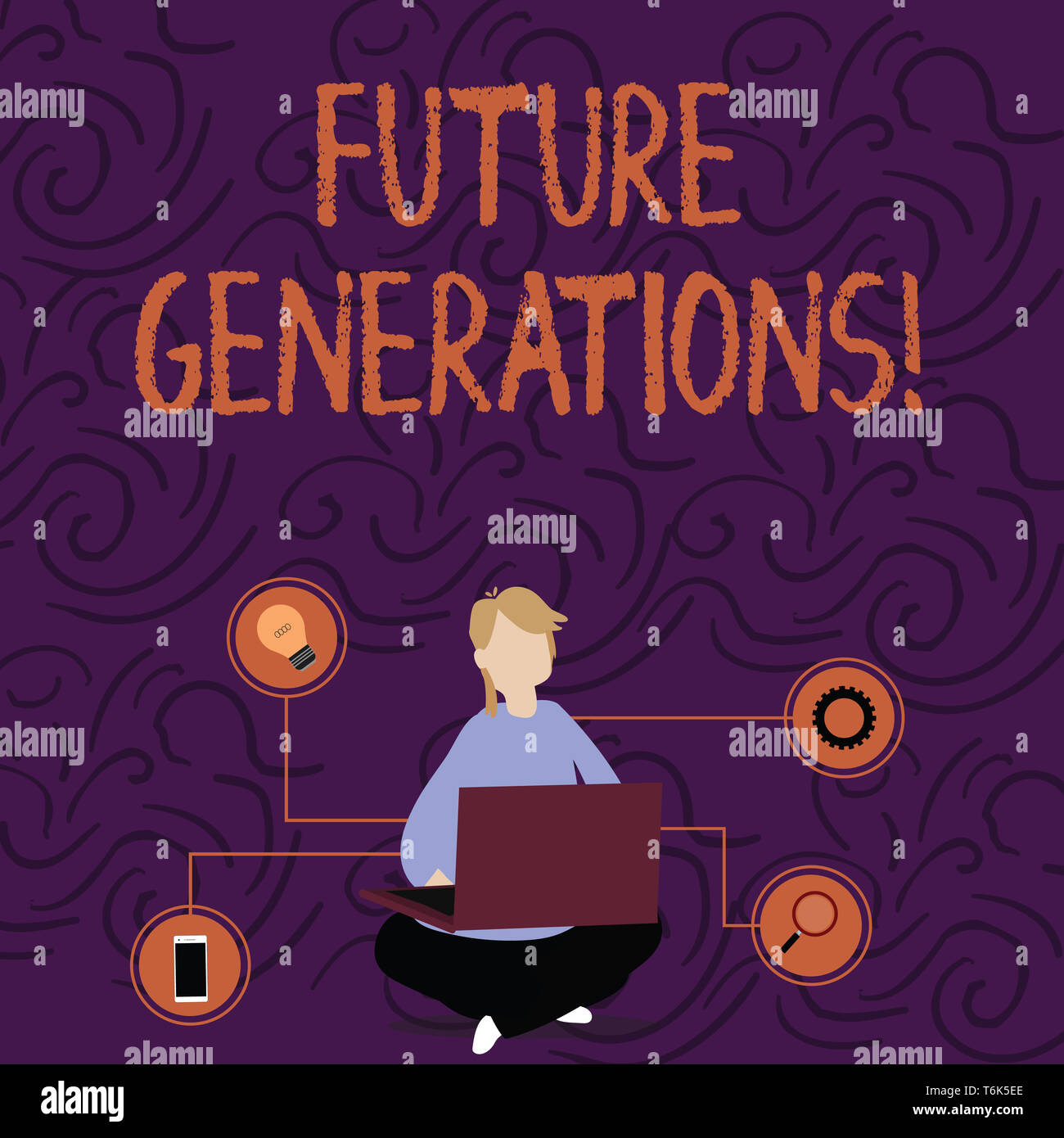 Handwriting text Future Generations. Conceptual photo generations to ...
