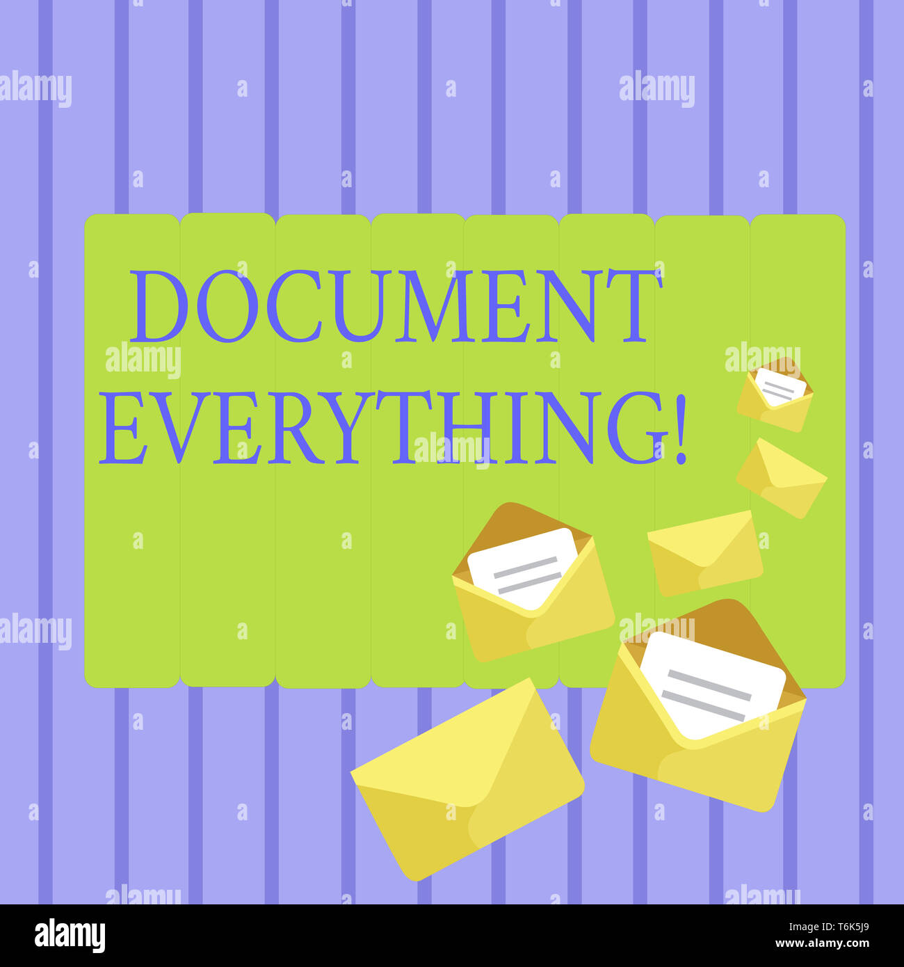 Writing note showing Document Everything. Business concept for computer ...