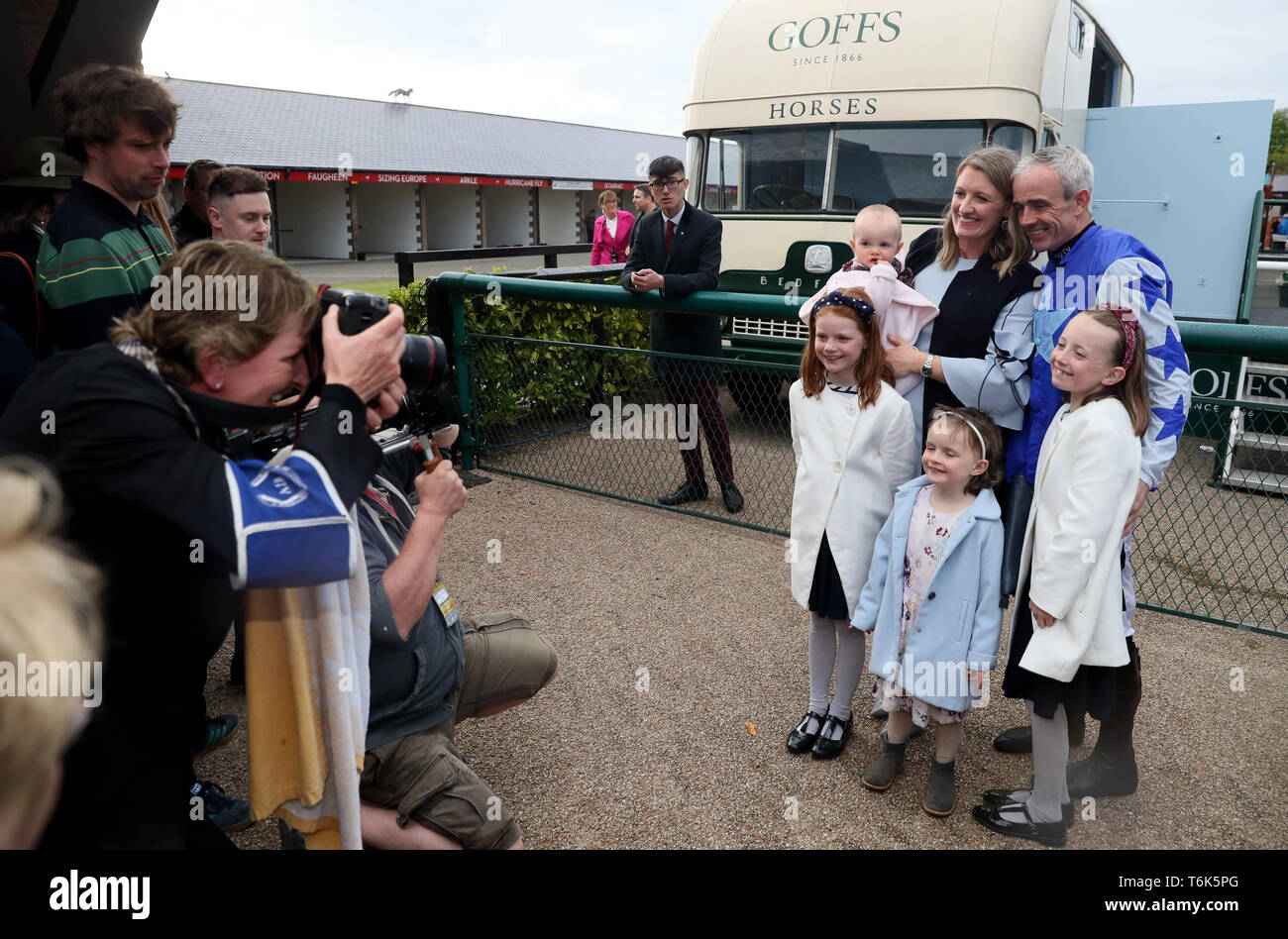 Ruby Walsh, with wife Gillian and daughters Isabelle, Gemma, Elsa and ...