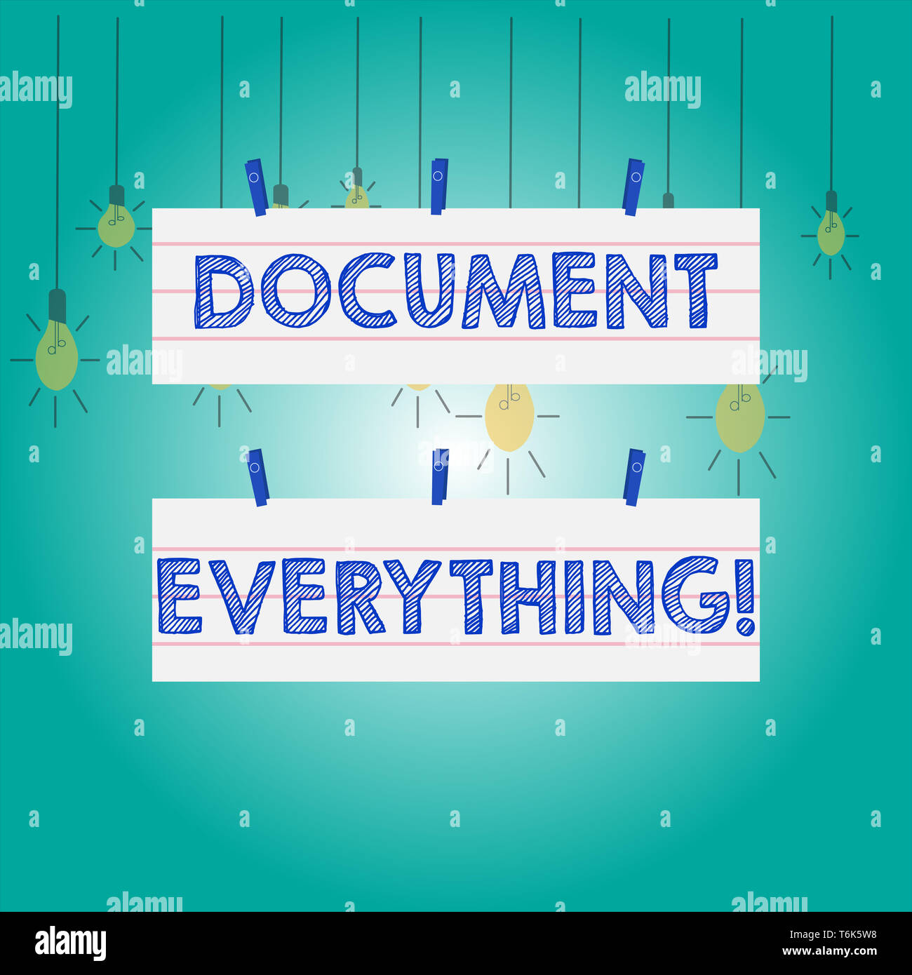 Word writing text Document Everything. Business photo showcasing ...