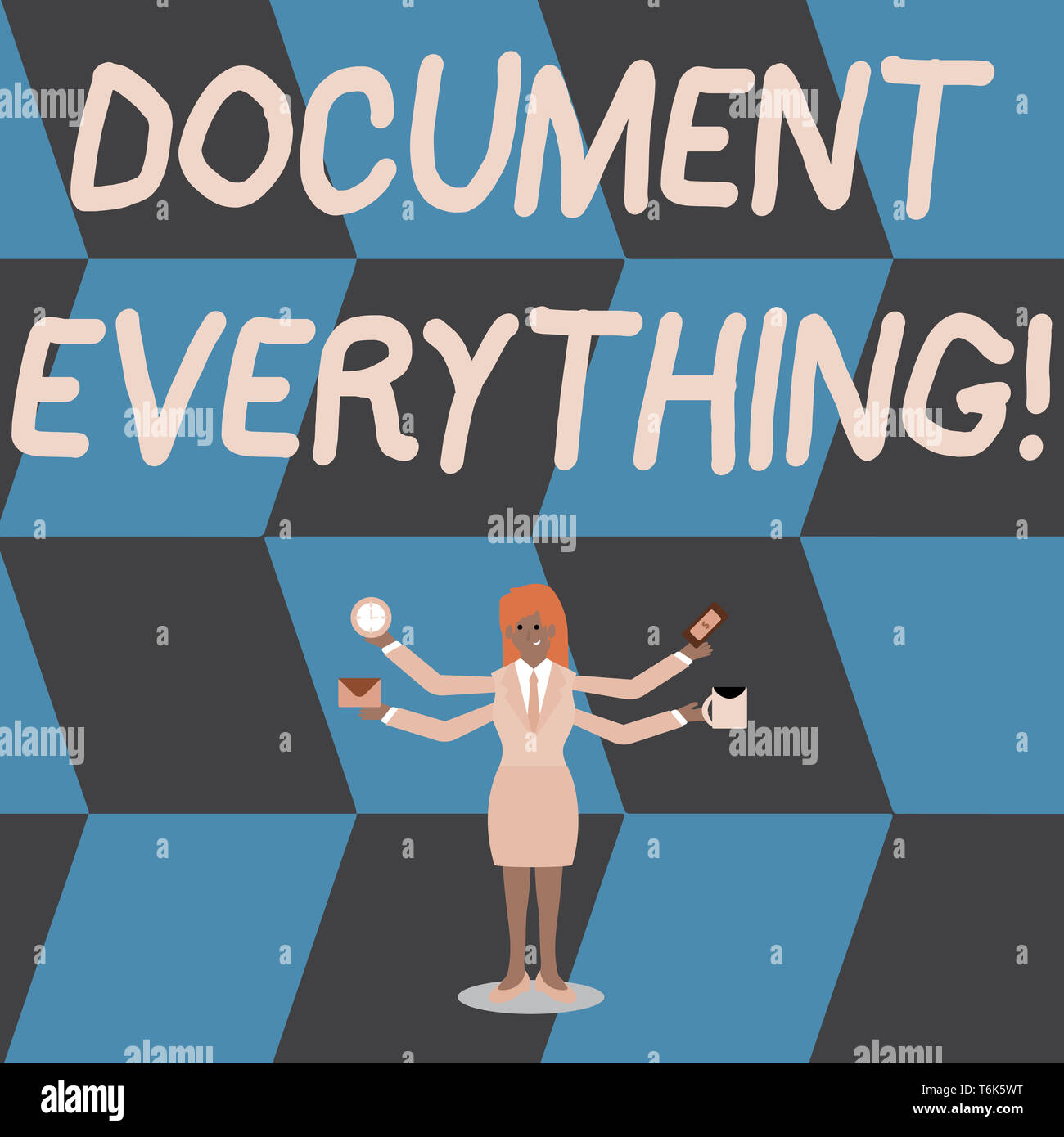 Writing note showing Document Everything. Business concept for computer ...