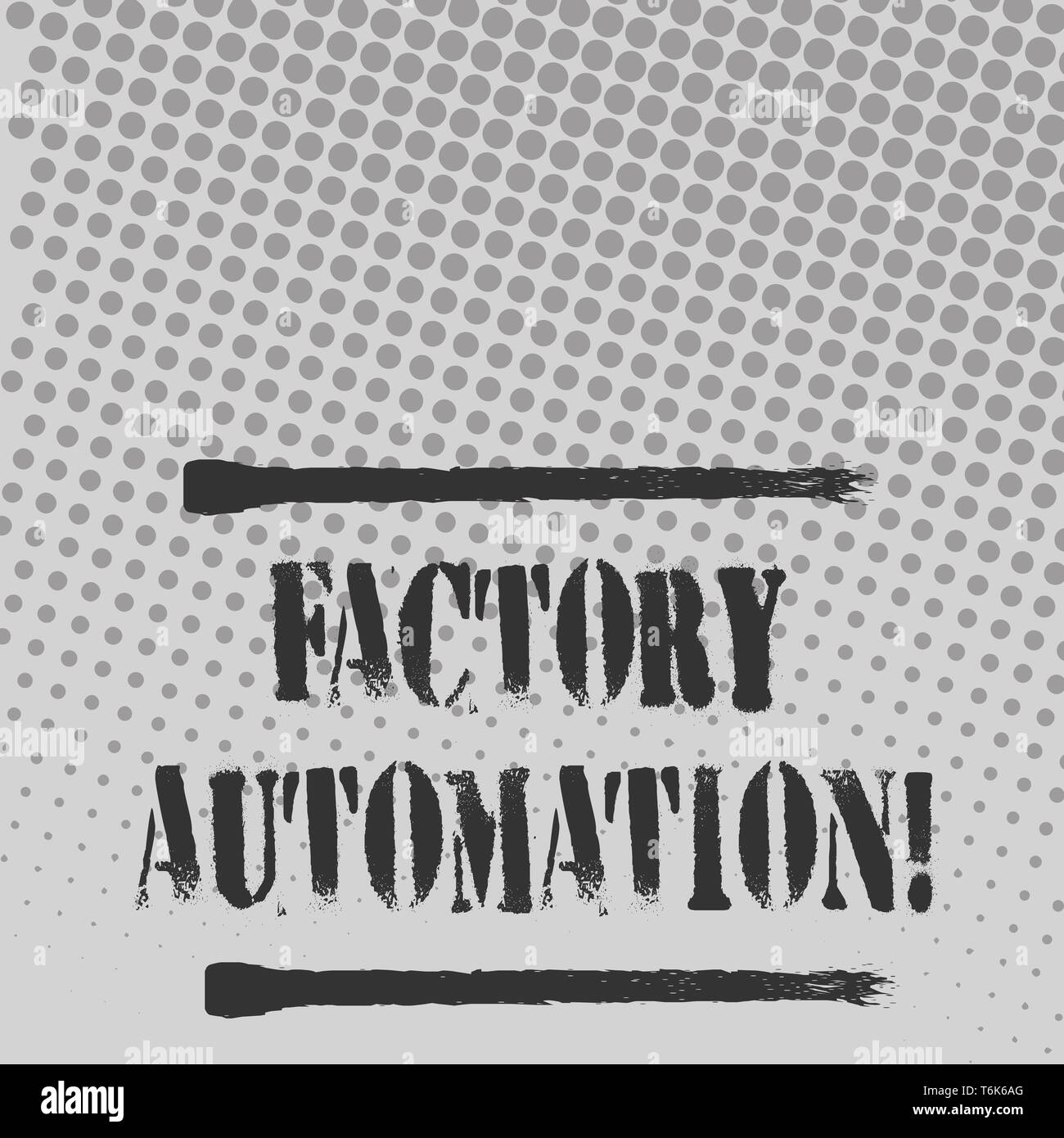 Text sign showing Factory Automation. Business photo text automatic ...