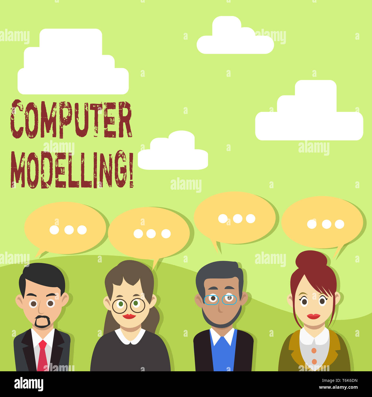 Handwriting text Computer Modelling. Conceptual photo using a computer ...