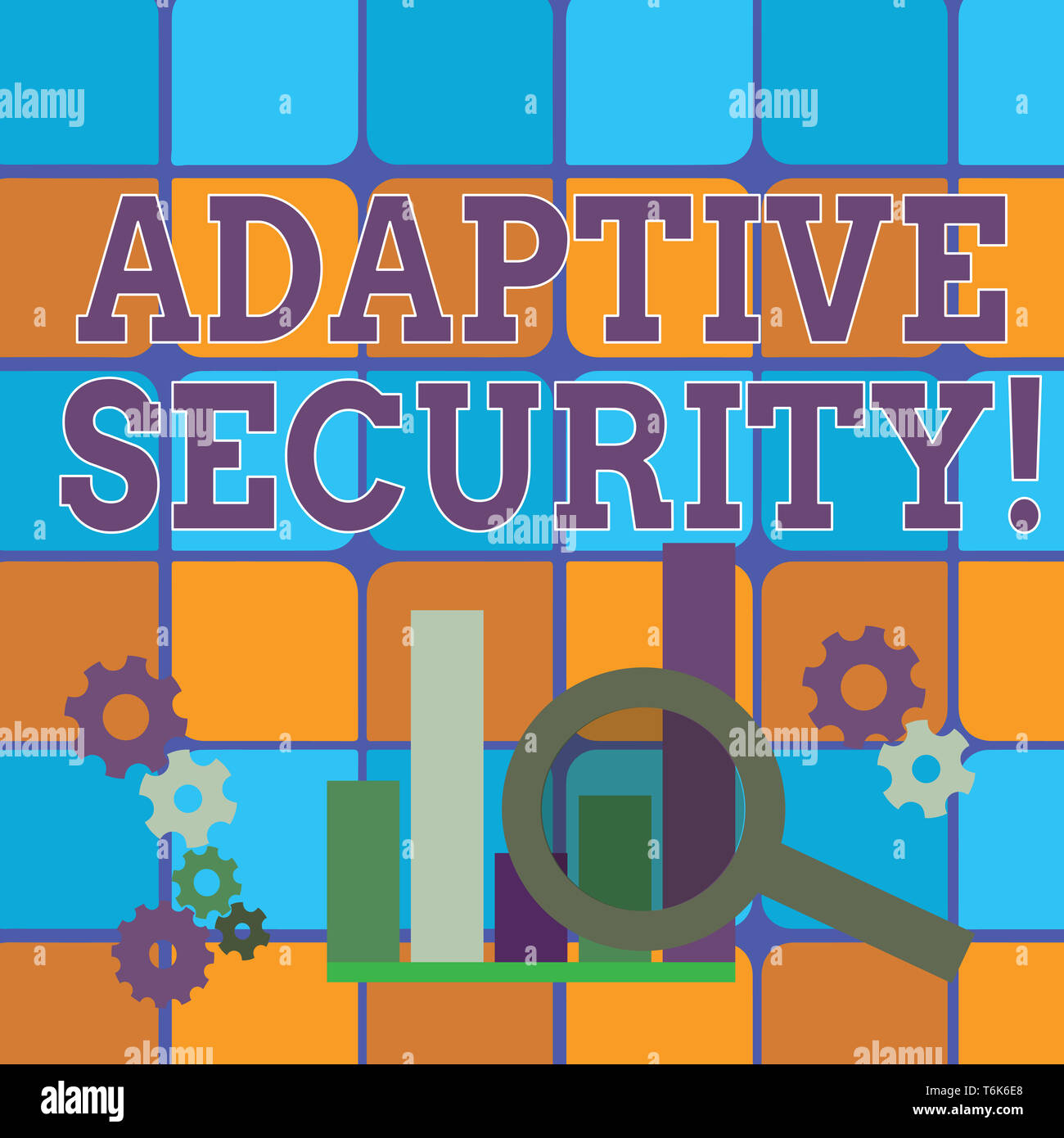 Conceptual hand writing showing Adaptive Security. Concept meaning analyzes behaviors and events ...