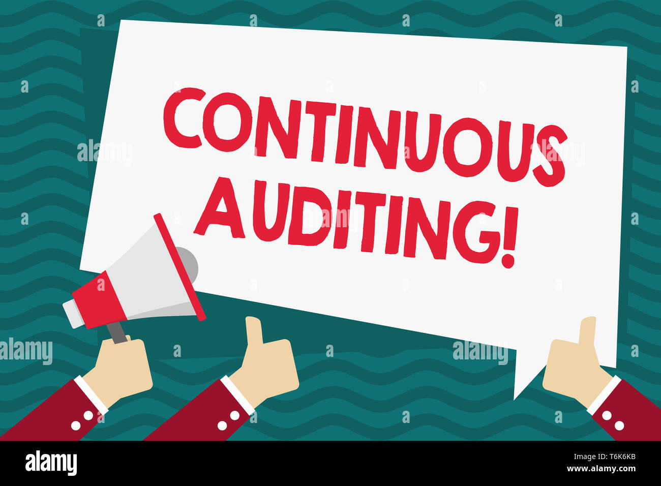 Handwriting text Continuous Auditing. Conceptual photo Internal process ...