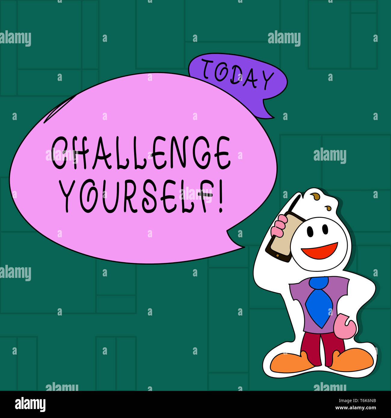 Handwriting text Challenge Yourself. Conceptual photo opportunity to be ...