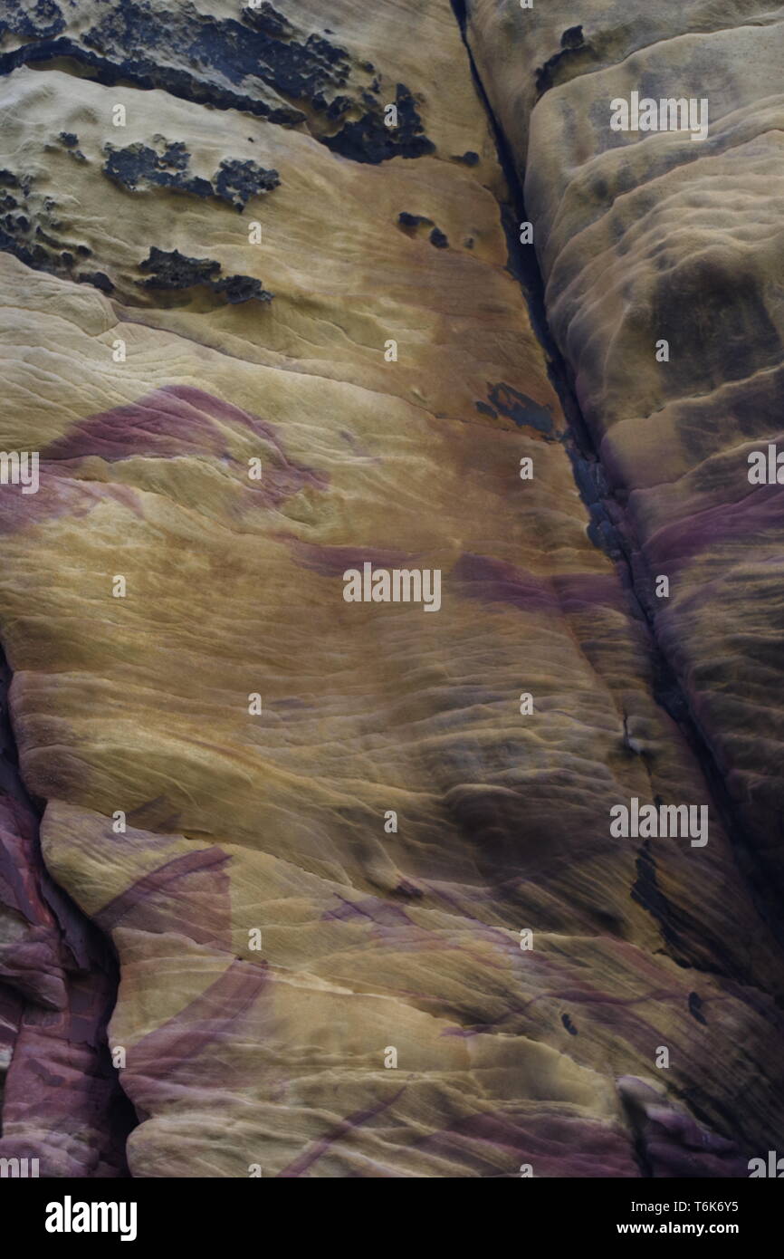 Caiplie Caves, Raised Beach Sea Cliff of Colourful Carboniferous ...