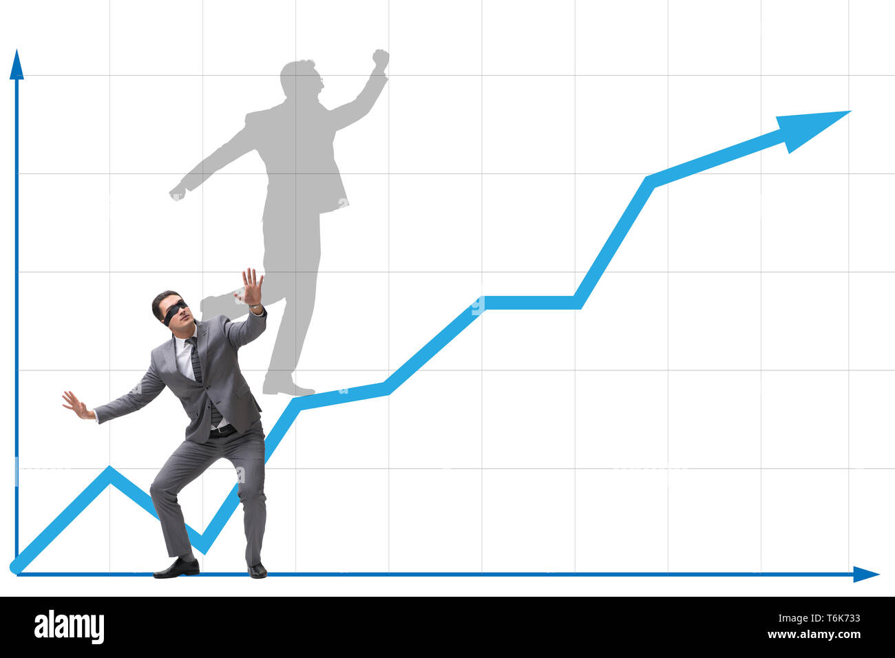 The businessman and his shadow in business concept Stock Photo - Alamy