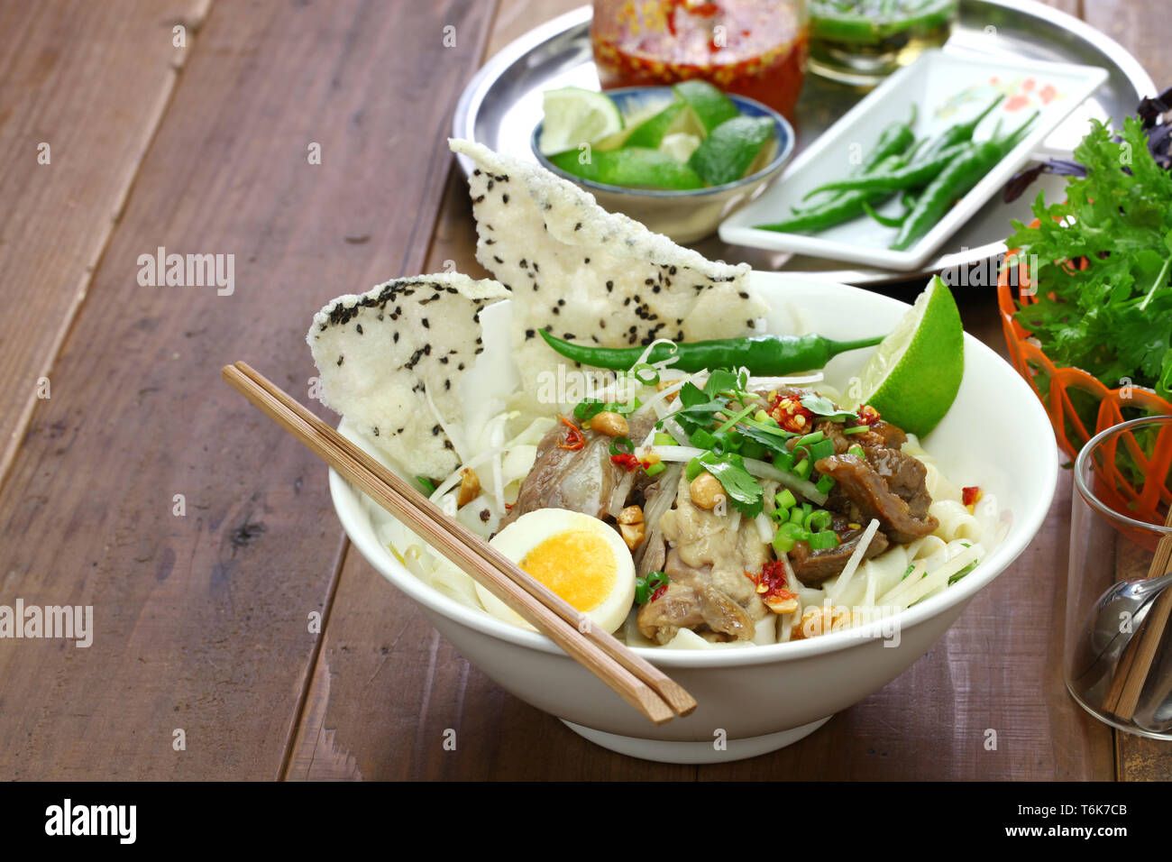 homemade mi quang rice noodle, vietnamese cuisine Stock Photo - Alamy