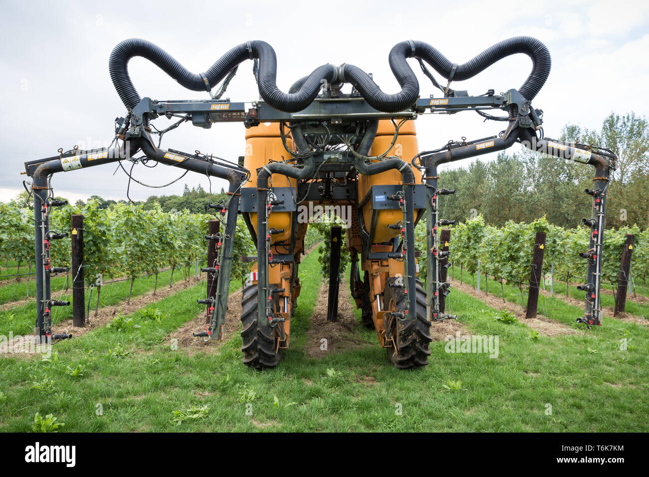 Pellenc self-propelled sprayer with a tank capacity of 2,000 litres is ...