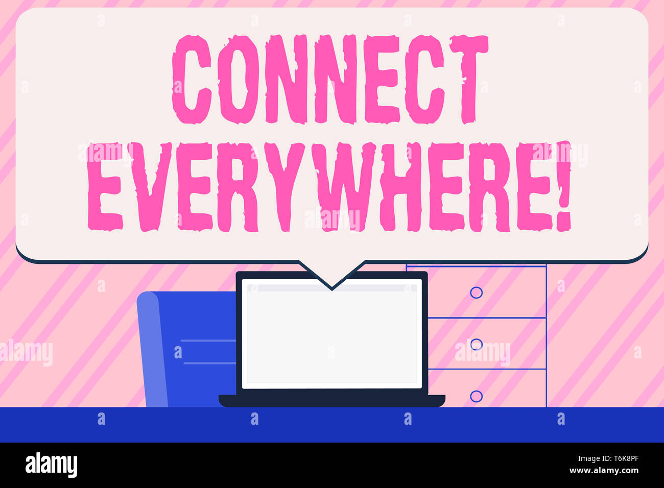 Conceptual hand writing showing Connect Everywhere. Concept meaning ...