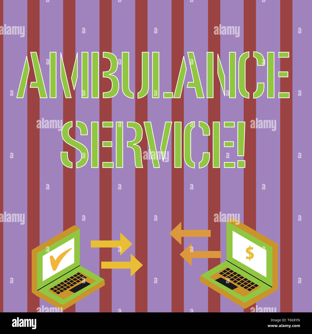 Writing note showing Ambulance Service. Business concept for emergency ...