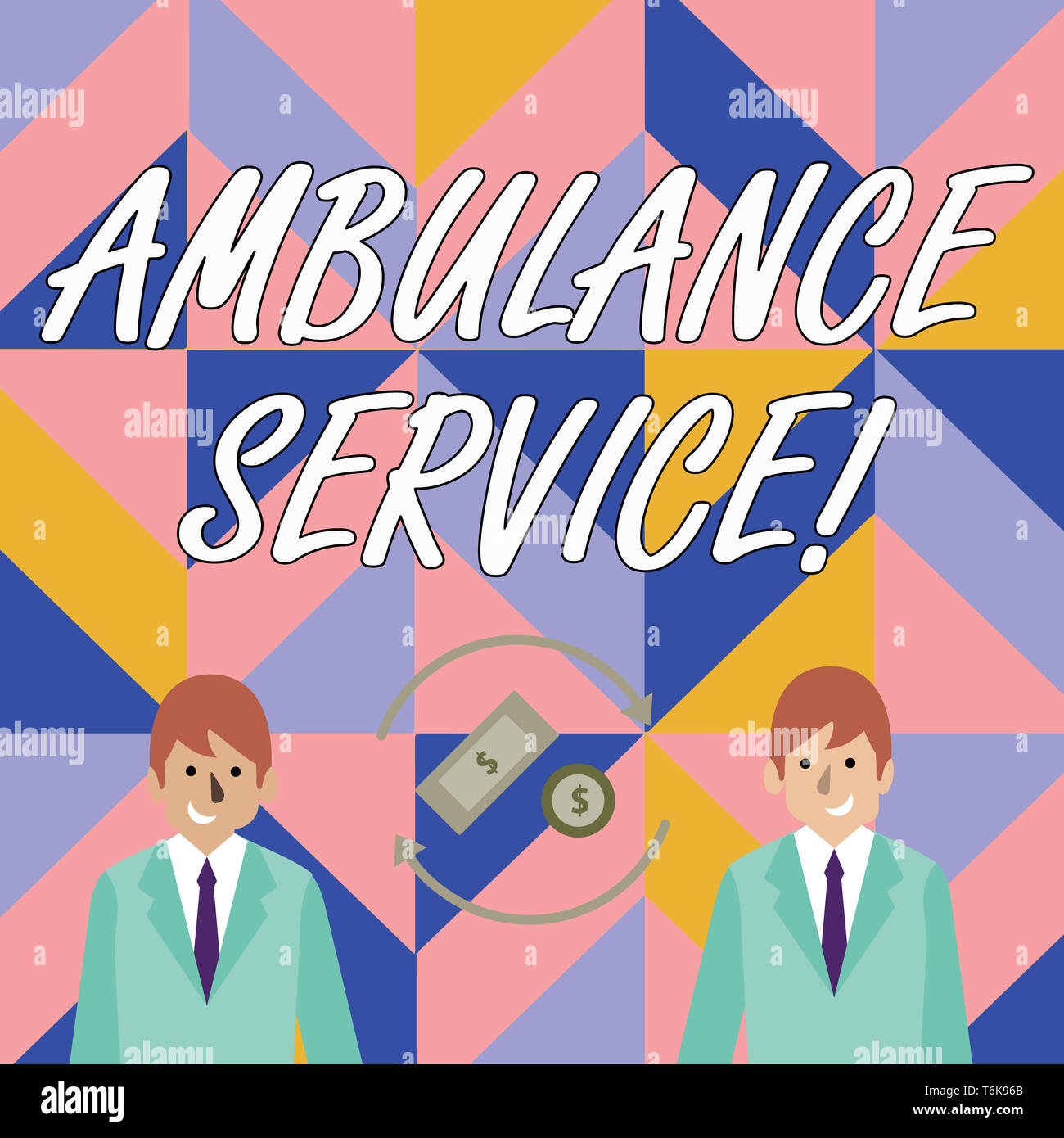 Writing note showing Ambulance Service. Business concept for emergency ...