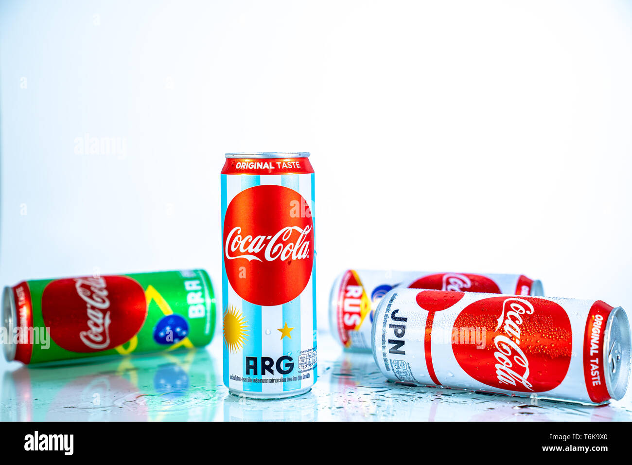 Bangkok, Thailand - 14 June 2018: Limited edition of Thailand Coca-Cola ...