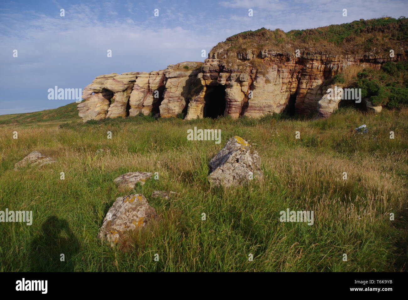 Caiplie Caves, Raised Beach Sea Cliff of Colourful Carboniferous ...