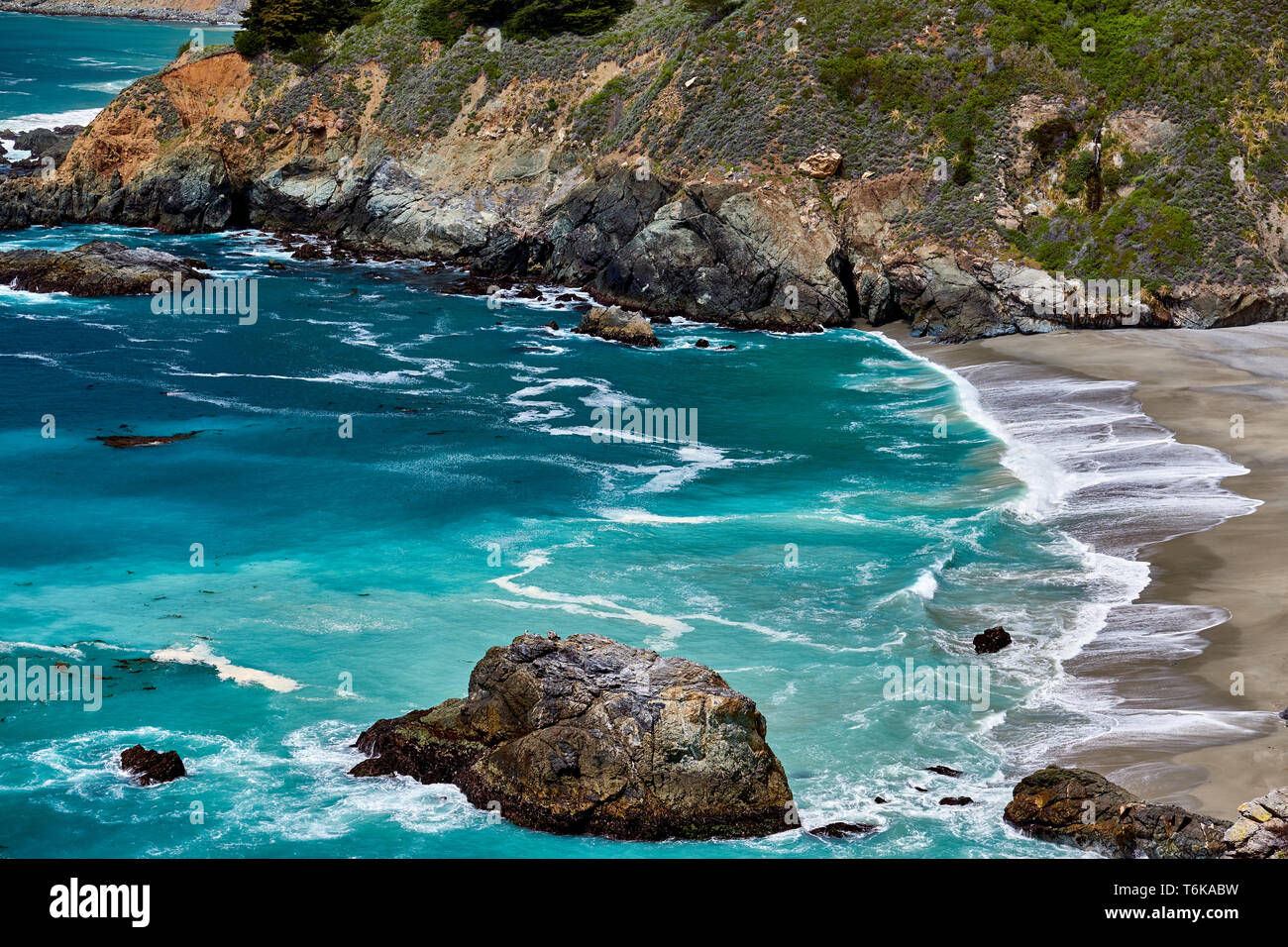 Pacific coast landscape in California Stock Photo - Alamy
