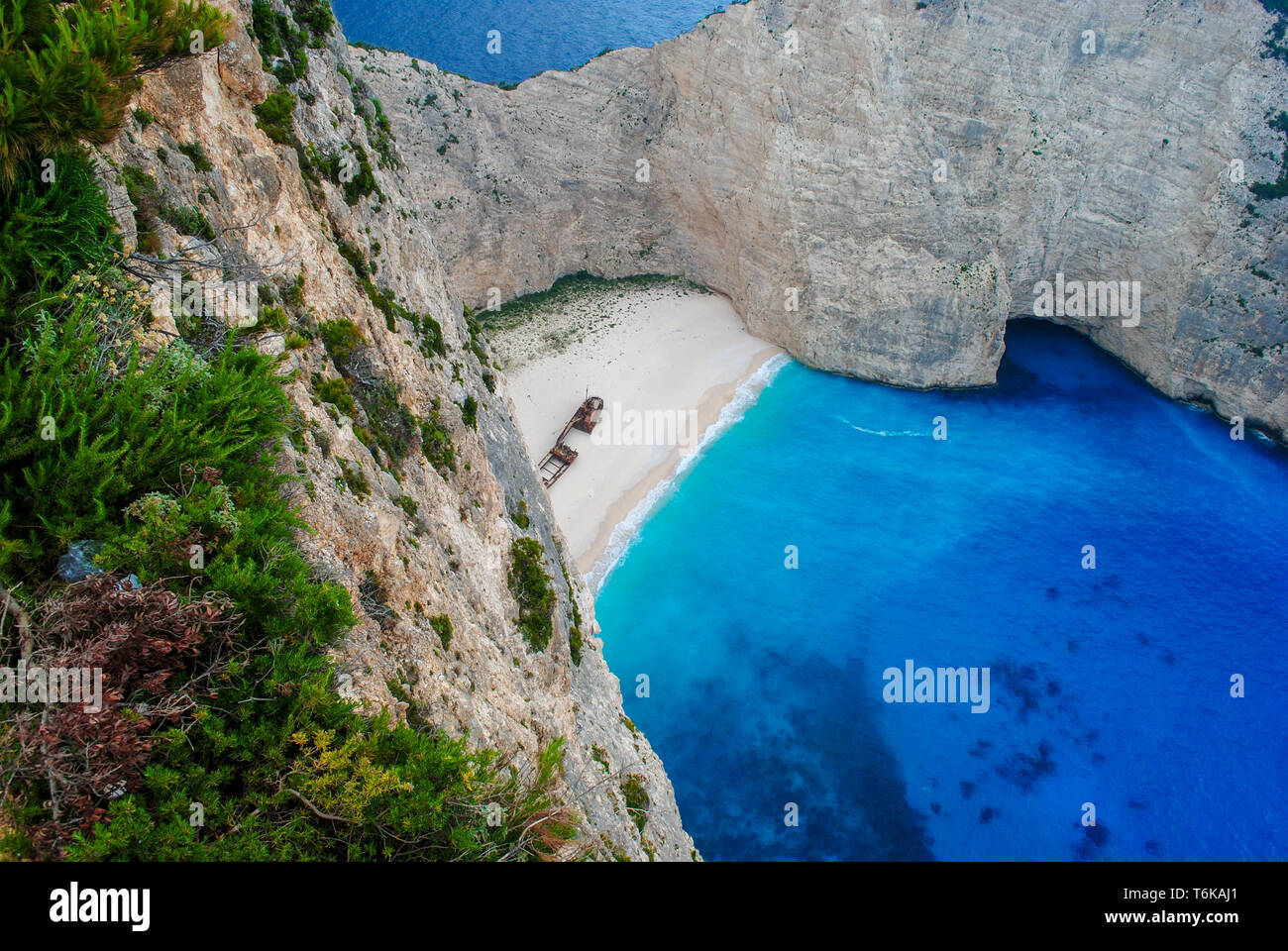 Navagio Beach, or Shipwreck Beach, is an exposed cove, sometimes ...