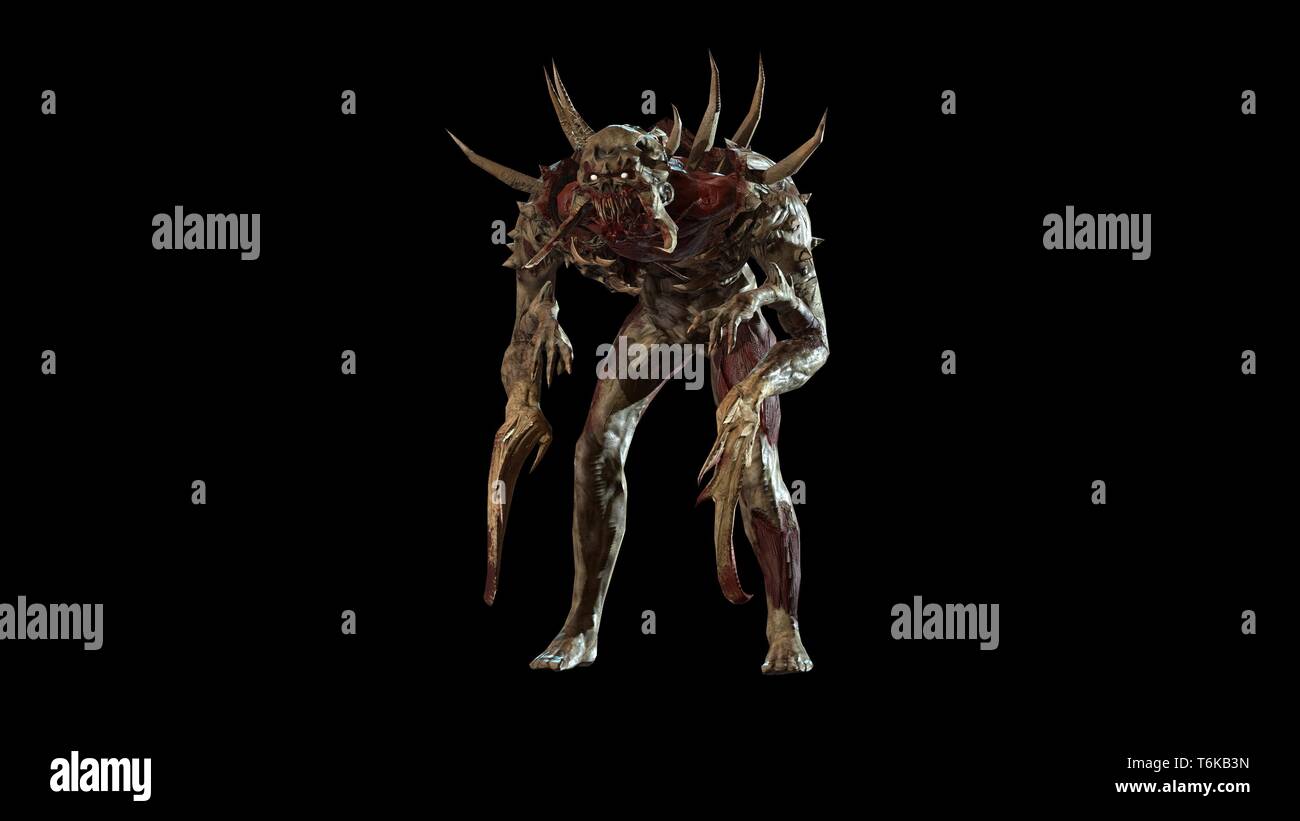 Nuclear post-apocalypse mutant soldier 3d render Stock Photo - Alamy