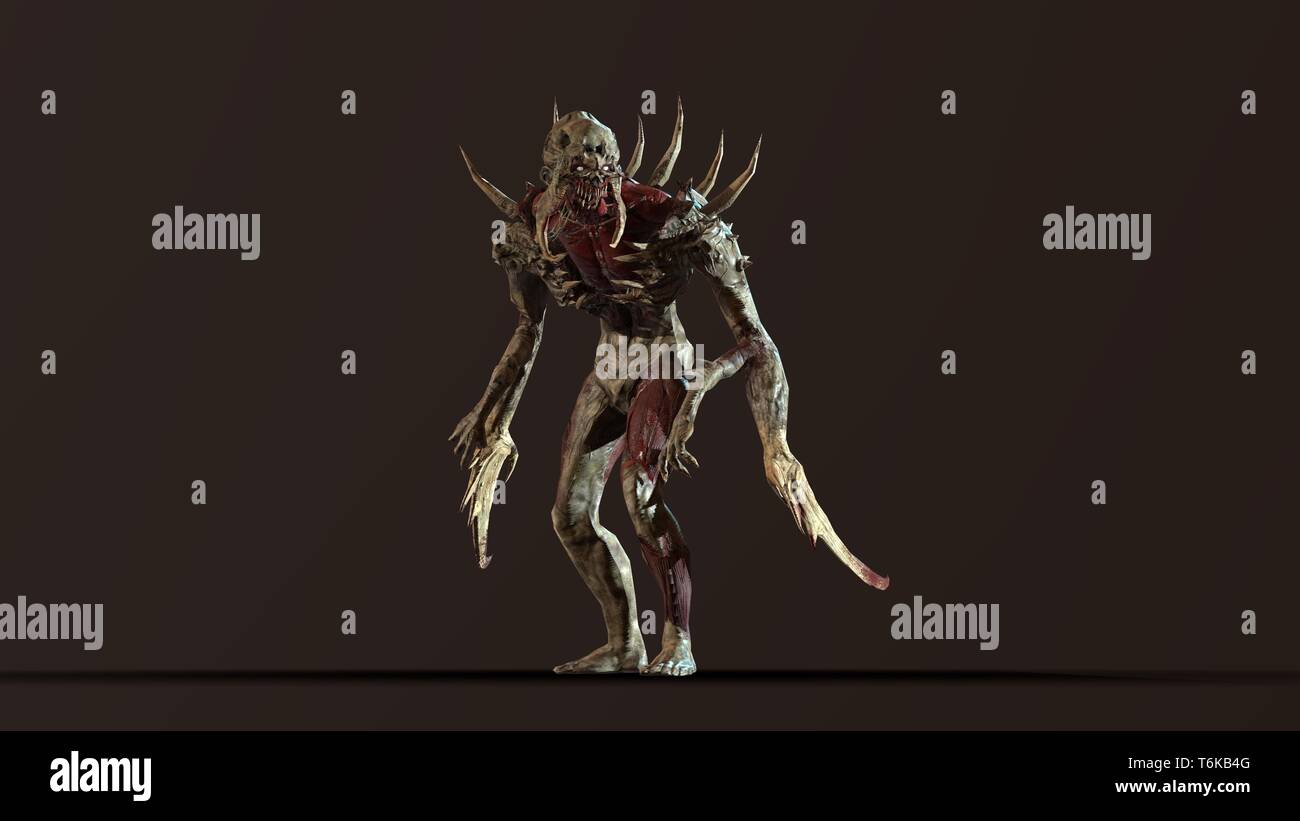 Nuclear post-apocalypse mutant soldier 3d render Stock Photo - Alamy