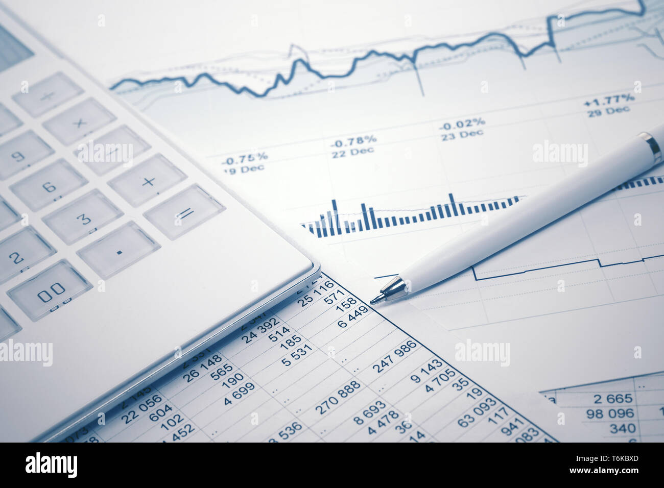 Financial accounting stock market graphs and charts analysis pen and ...
