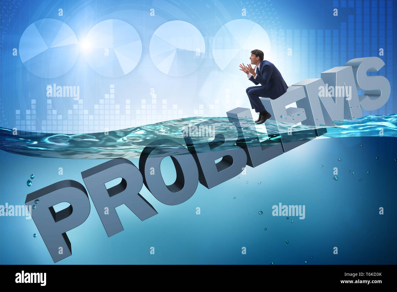 Businessman having problems in business concept Stock Photo - Alamy