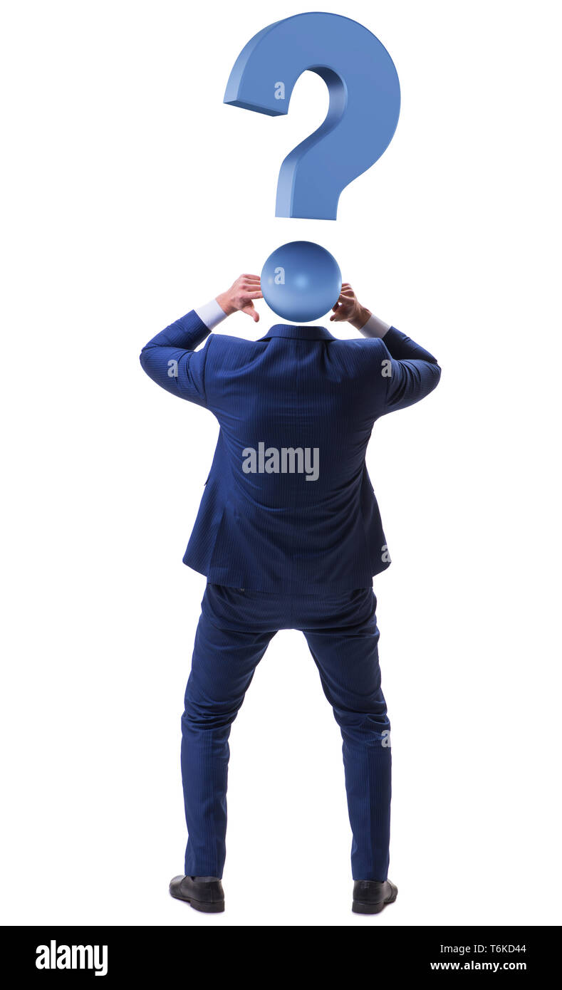 Worker with question mark instead of head hi-res stock photography and ...