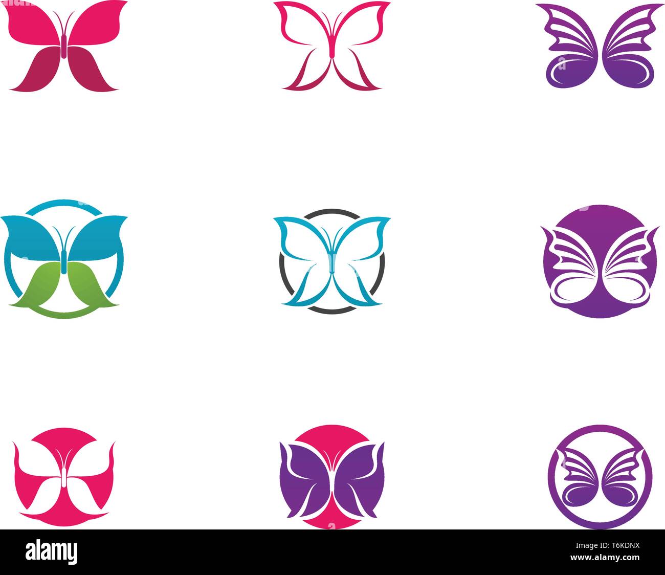 Butterfly beauty logo and symbol Stock Vector Image & Art - Alamy